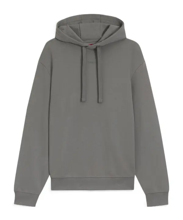 Hugo Boss Cotton-terry Hoodie With Logo Print