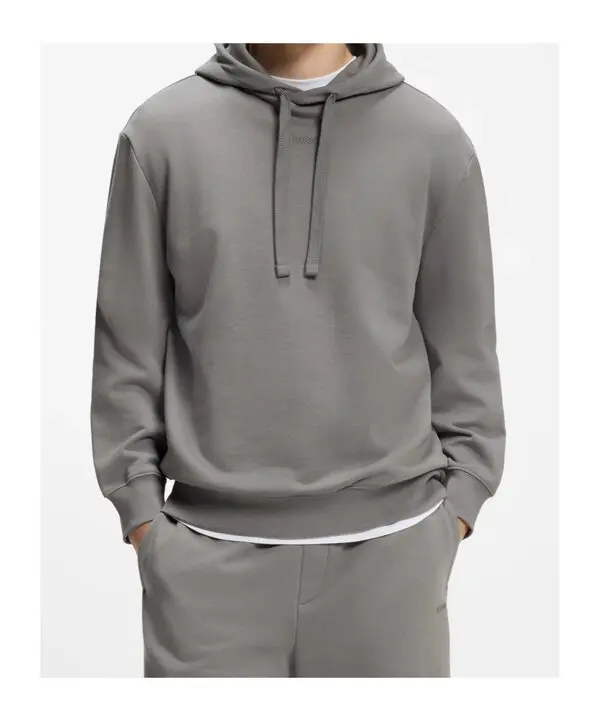 Hugo Boss Cotton-terry Hoodie With Logo Print