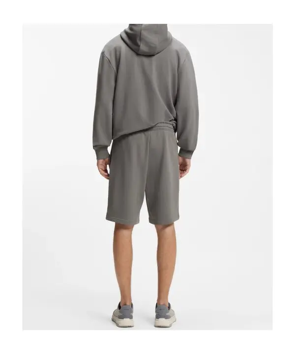Hugo Boss Cotton-terry Hoodie With Logo Print