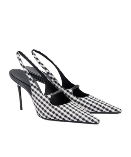 Alaïa Drop Gingham Slingback Pumps - Multi-color