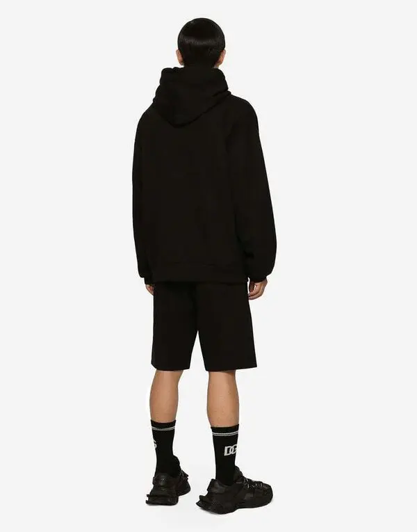 Dolce & Gabbana Motif Embroidered Jersey Jogging Shorts
