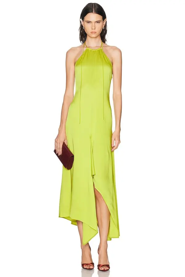 Victoria Beckham Halterneck Draped Dress