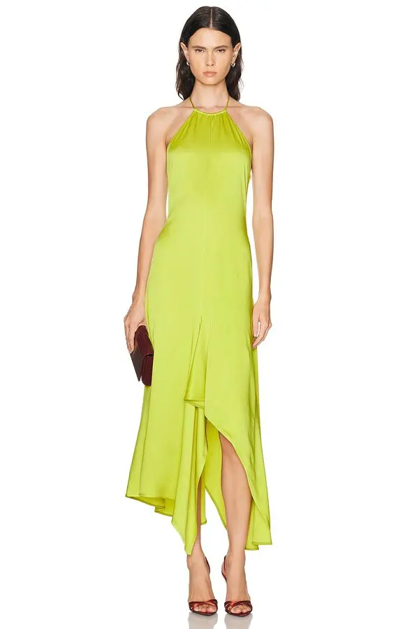 Victoria Beckham Halterneck Draped Dress