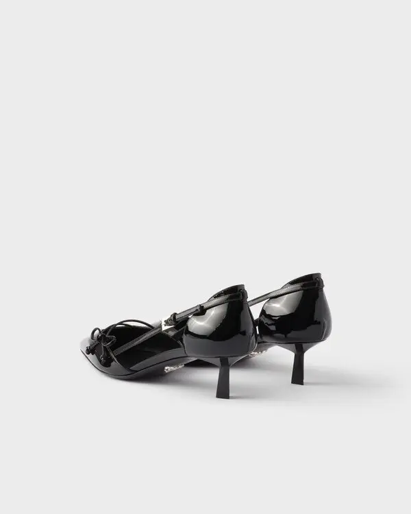 Prada Open Side Patent Leather Pumps
