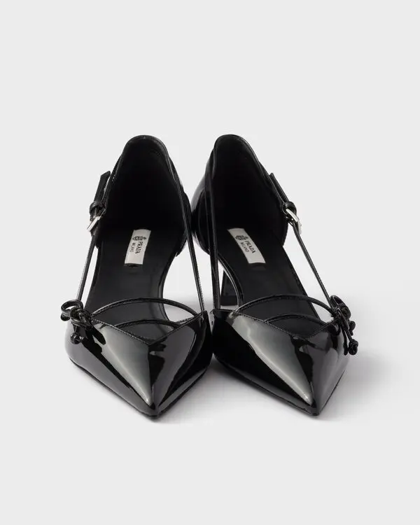 Prada Open Side Patent Leather Pumps