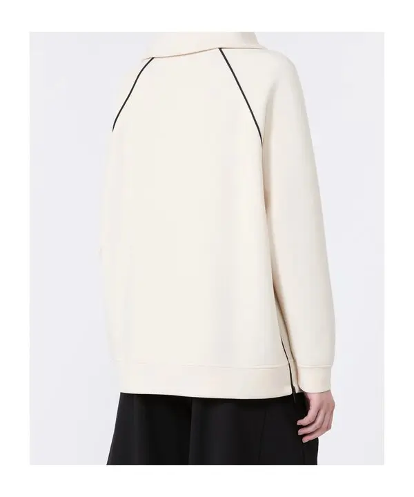 Max Mara Ballata Half-zip Contrast-piping Sweatshirt