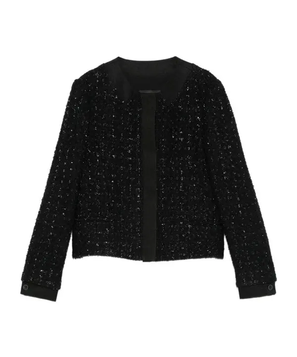 Emporio Armani Button-detail Tweed Jacket