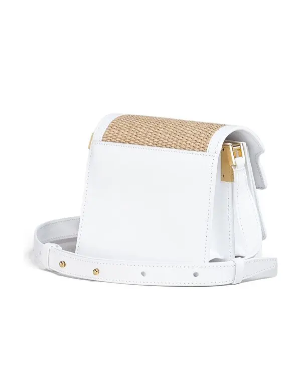 Marni Trunk Soft Mini Bag In Leather And Raffia