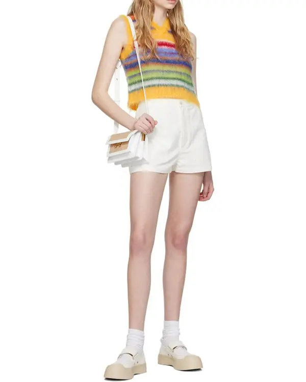 Marni Trunk Soft Mini Bag In Leather And Raffia