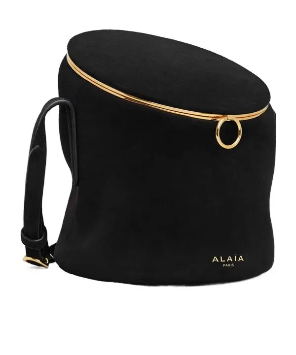 Alaïa La Canette Small Bag In Suede Goatskin