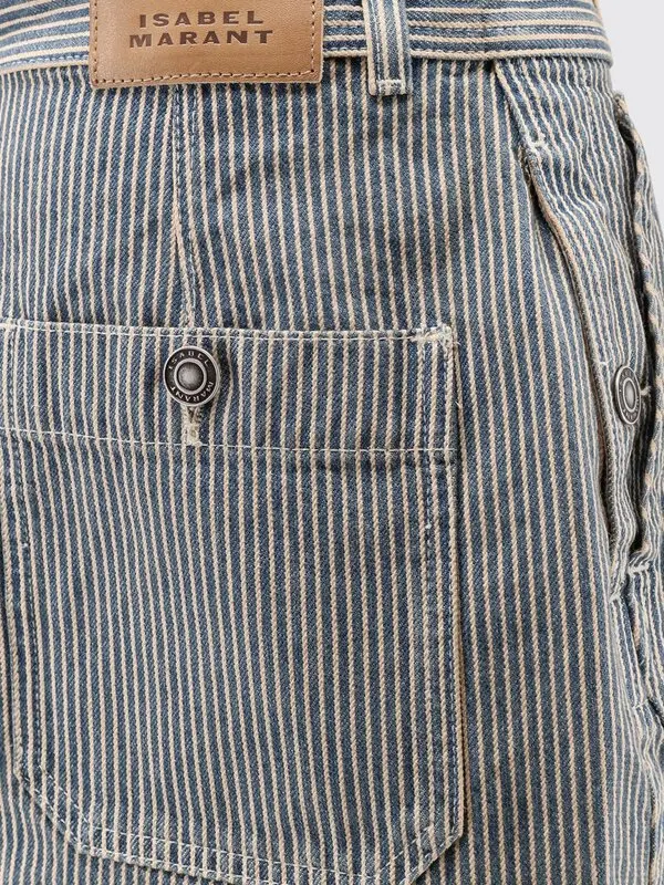 Isabel Marant Étoile Striped Denim Skirt