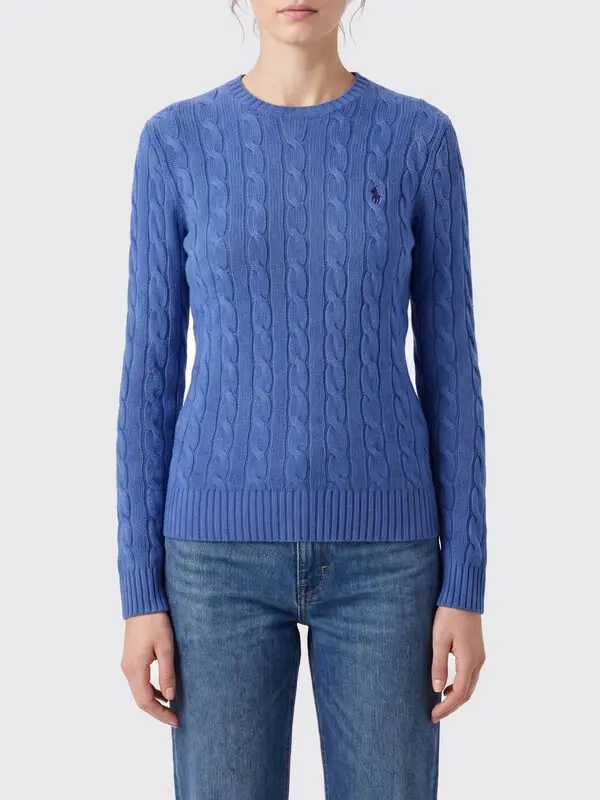 Polo Ralph Lauren Cable Knit Crewneck Sweater - Blue