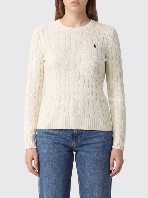 Polo Ralph Lauren Cable Knit Crewneck Sweater - Natural