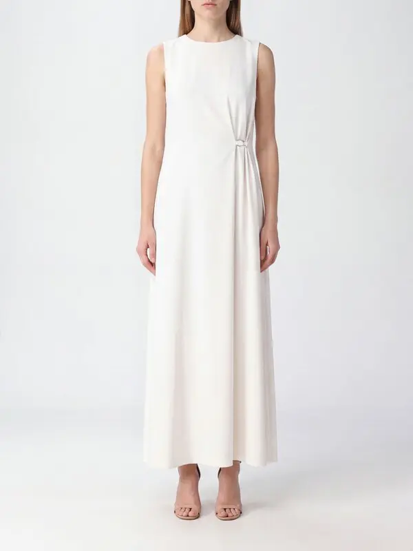 Herno Off-the-shoulder Jersey Midi Tunic Dress - Ivory