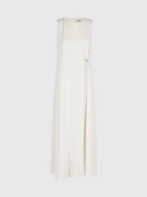 Herno Off-the-shoulder Jersey Midi Tunic Dress - Ivory