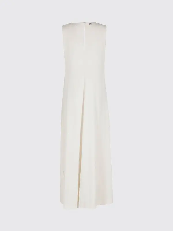 Herno Off-the-shoulder Jersey Midi Tunic Dress - Ivory