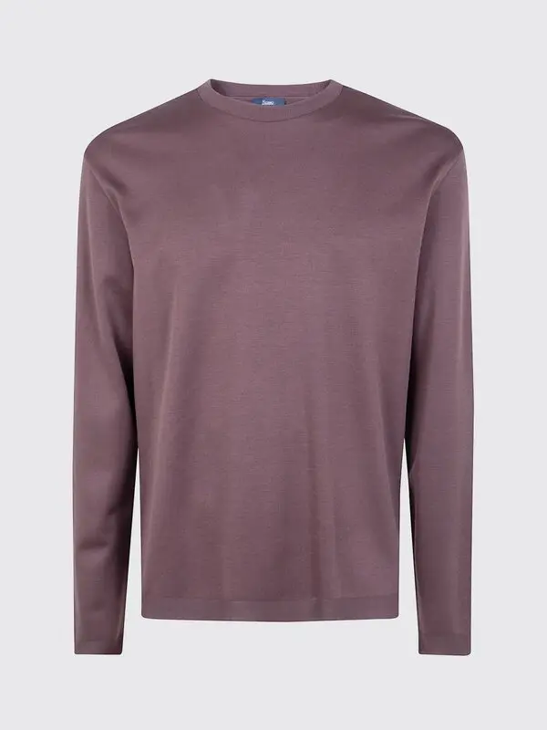 Herno Long-sleeve Crewneck T-shirt In Cotton