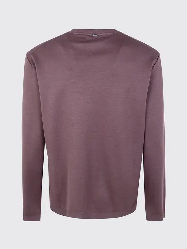 Herno Long-sleeve Crewneck T-shirt In Cotton