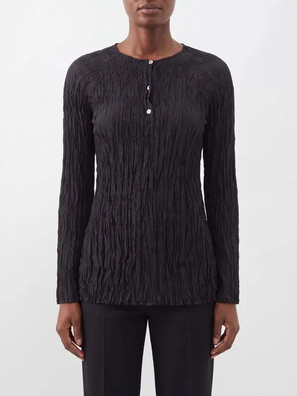PAROSH Textured Button-up Shirt