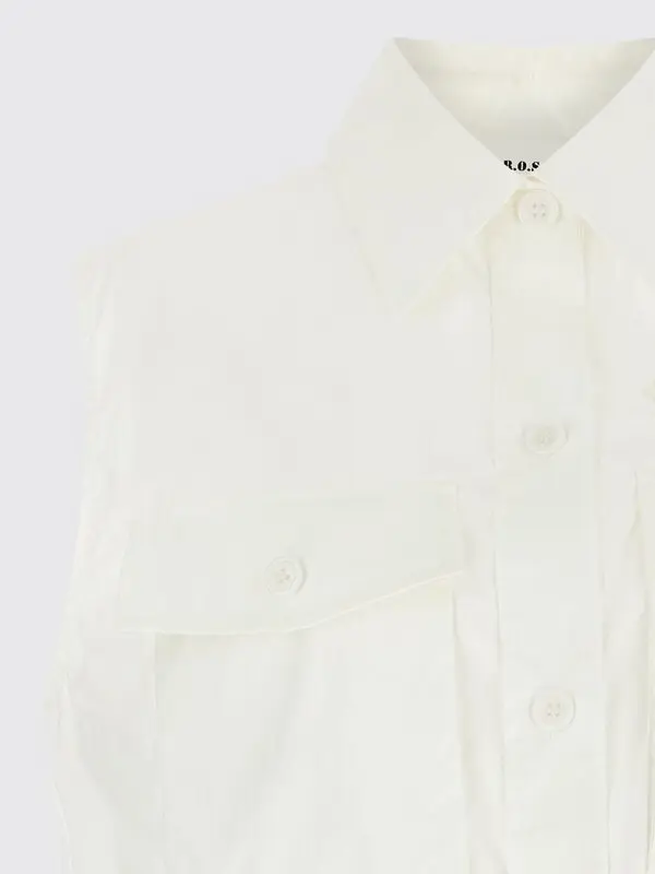 PAROSH Sleeveless Shirt With Floral Embroidery