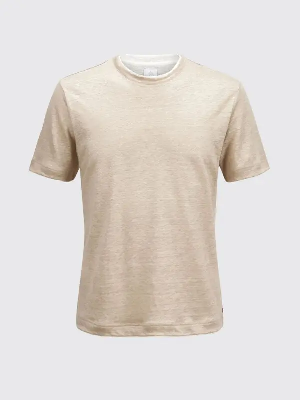 Eleventy Slim Fit Crewneck T-shirt In Pure Linen