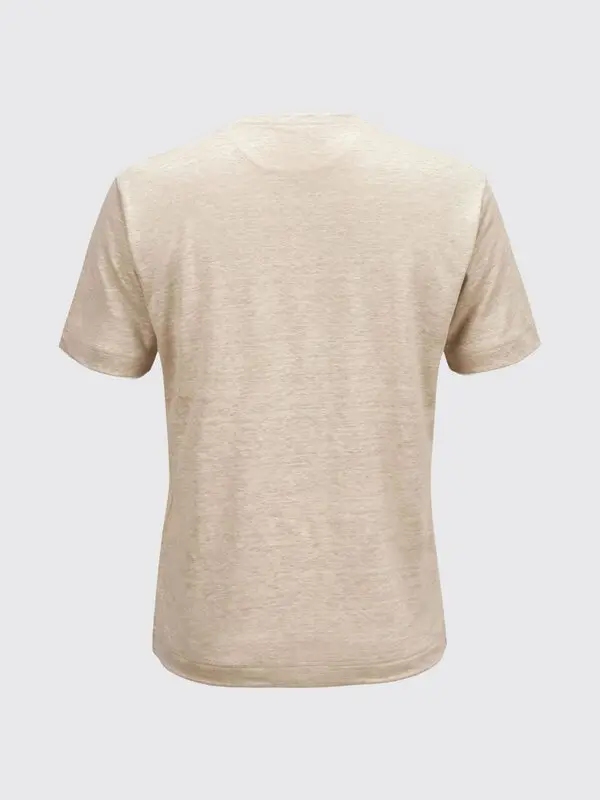 Eleventy Slim Fit Crewneck T-shirt In Pure Linen