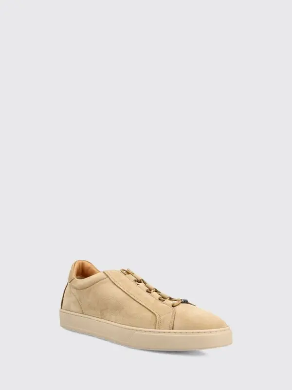 TOD'S Suede Leather Slip-on Sneakers With Gommini Heel Detail - Biscuit