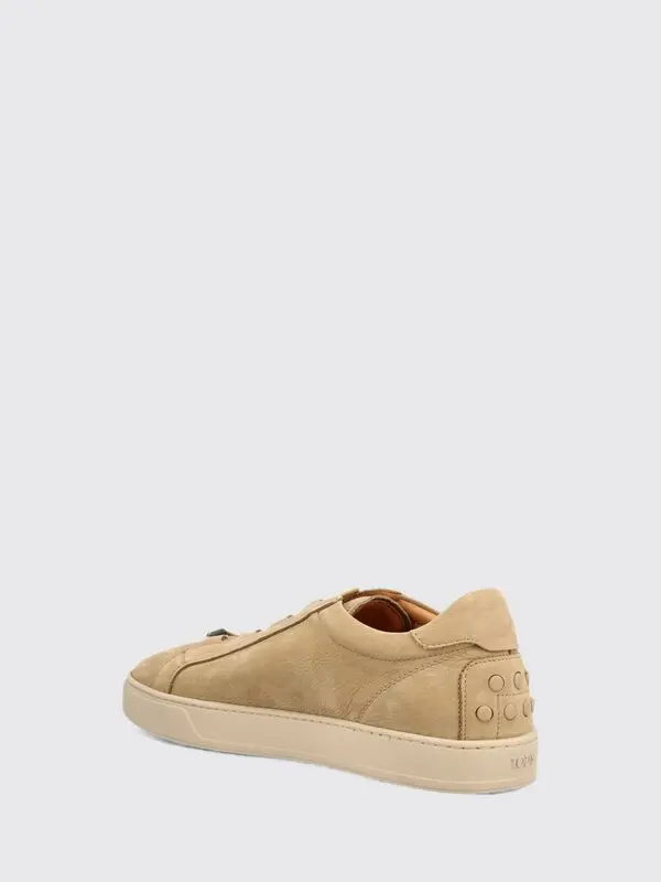 TOD'S Suede Leather Slip-on Sneakers With Gommini Heel Detail - Biscuit
