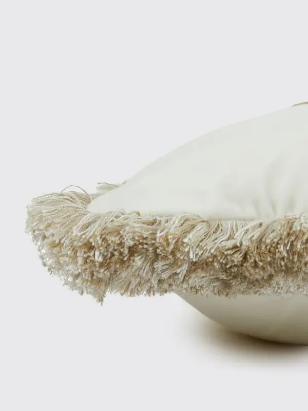 Philipp Plein Embellished Cushion With Fringe Trim