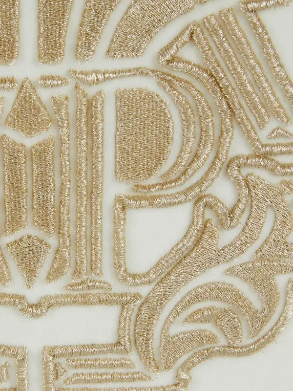 Philipp Plein Embellished Cushion With Fringe Trim