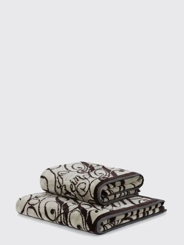 Philipp Plein Set Of 2 Jacquard Logo Cotton Terry Towels - Brown