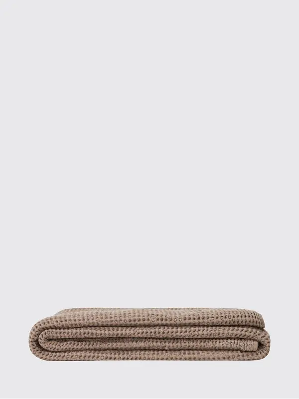 BELLORA Stone Single Summer Bedspread In Waffle Cotton - Brown