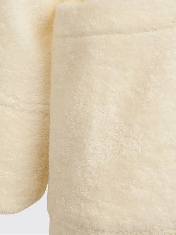 BELLORA Fiocco Shawl Collar Bathrobe In 400 Gsm Cotton Terry - Yellow Cream