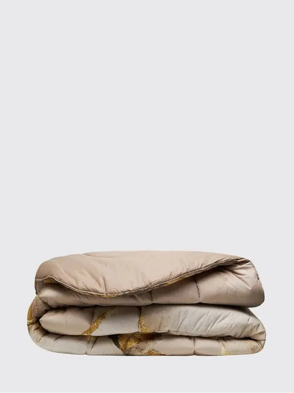 CARRARA Shibui Abstract Print Quilted Double Bedspread In Percale - Beige