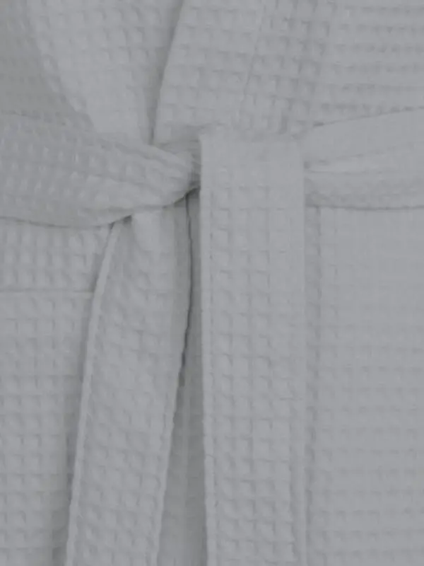 BELLORA Ape Hooded Bathrobe In Waffle Cotton With Embroidered Logo