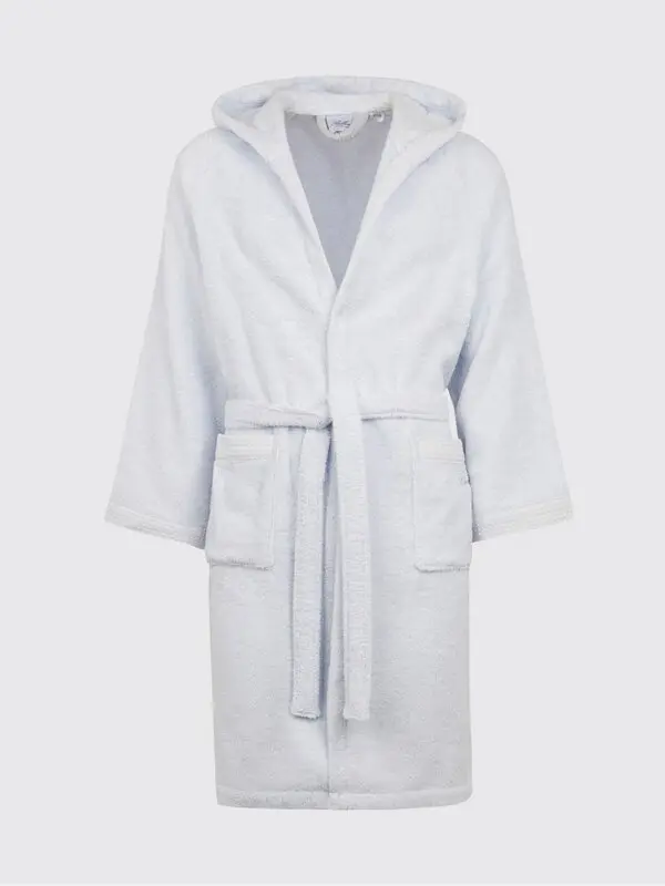 BELLORA Fiocco Hooded Bathrobe In 400 Gsm Cotton Terry - Gnawed Blue