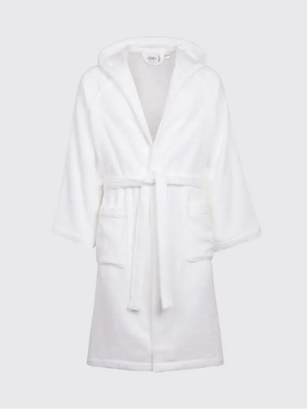 BELLORA Fiocco Hooded Bathrobe In 400 Gsm Cotton Terry - White