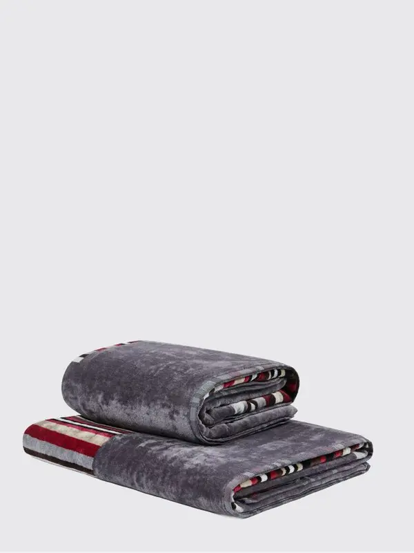 CARRARA Bora Bora Striped Cotton Terry Set Of Two Towels - Grey