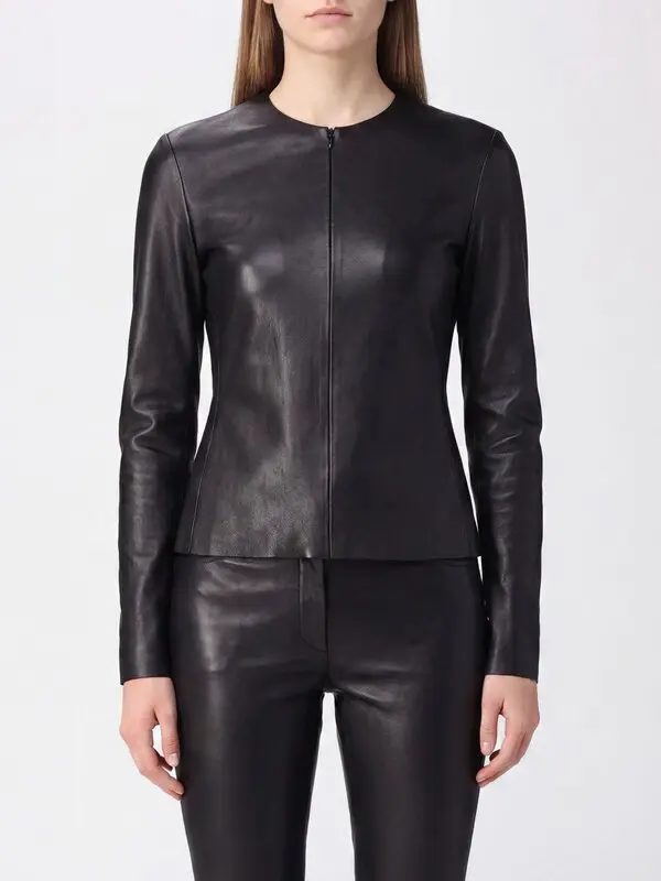 Stouls Zip-up Leather Top