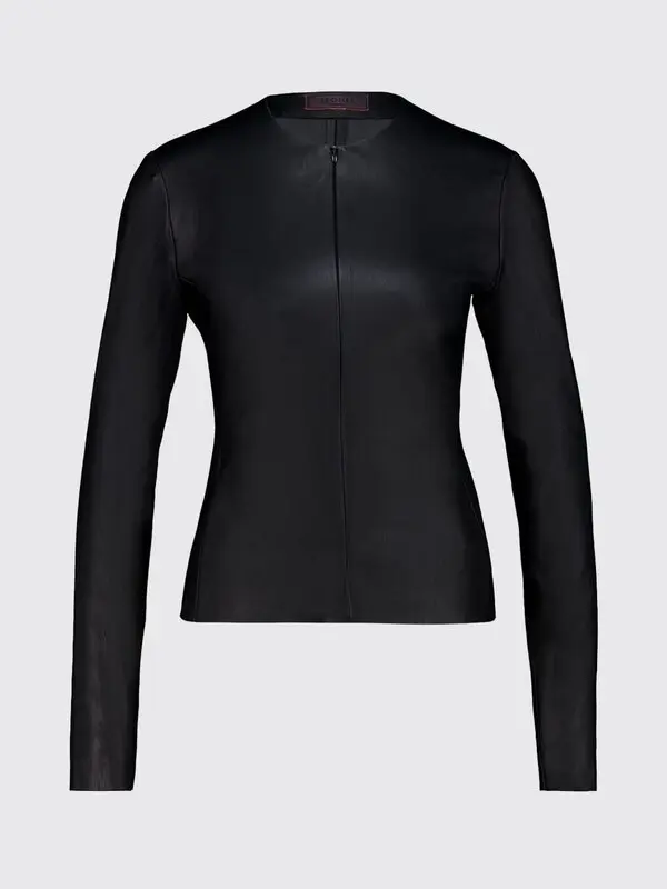 Stouls Zip-up Leather Top
