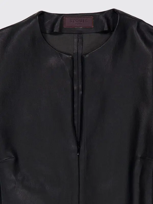Stouls Zip-up Leather Top