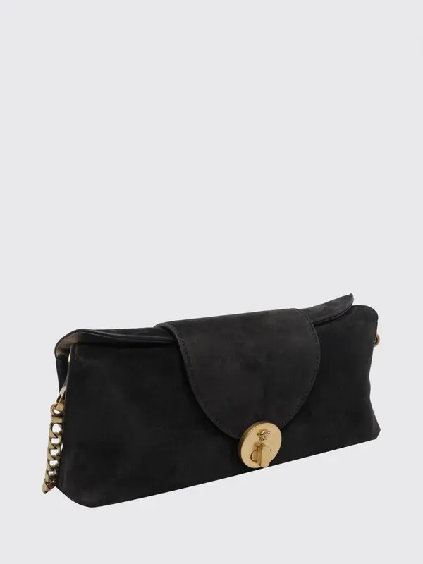 Versace Vivian Suede Shoulder Bag - Black