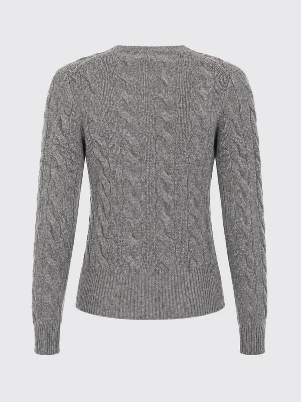 Polo Ralph Lauren Crewneck Knit Wool Cardigan With Embroidered Pony Logo - Grey