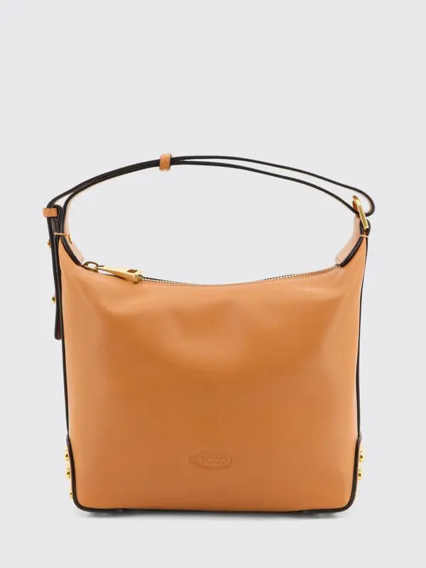 TOD'S Studded Leather Handbag - Brown