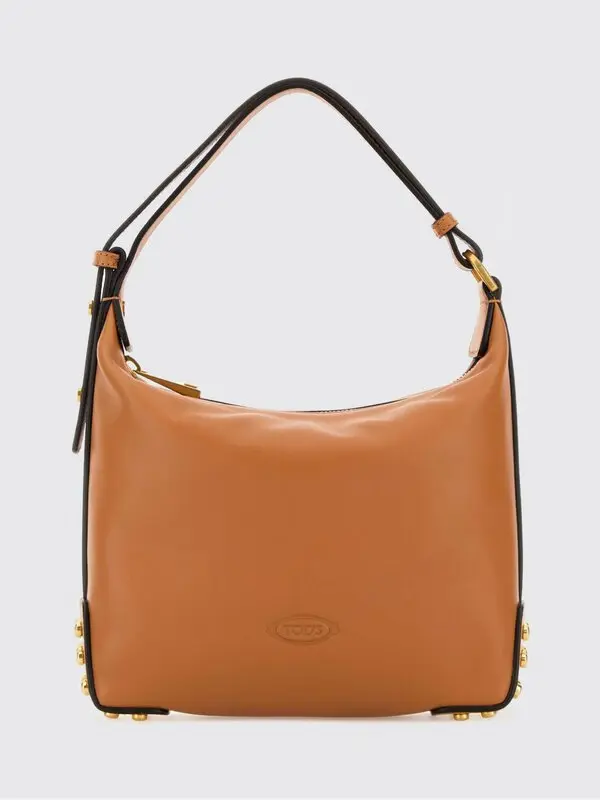 TOD'S Studded Leather Handbag - Brown