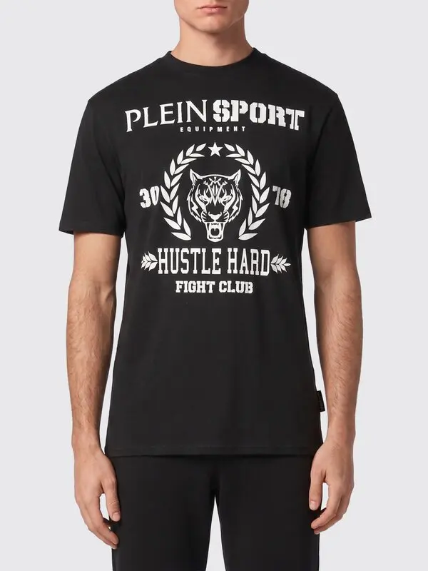 PLEIN SPORT Contrasting Graphic Print Cotton T-shirt - White 1