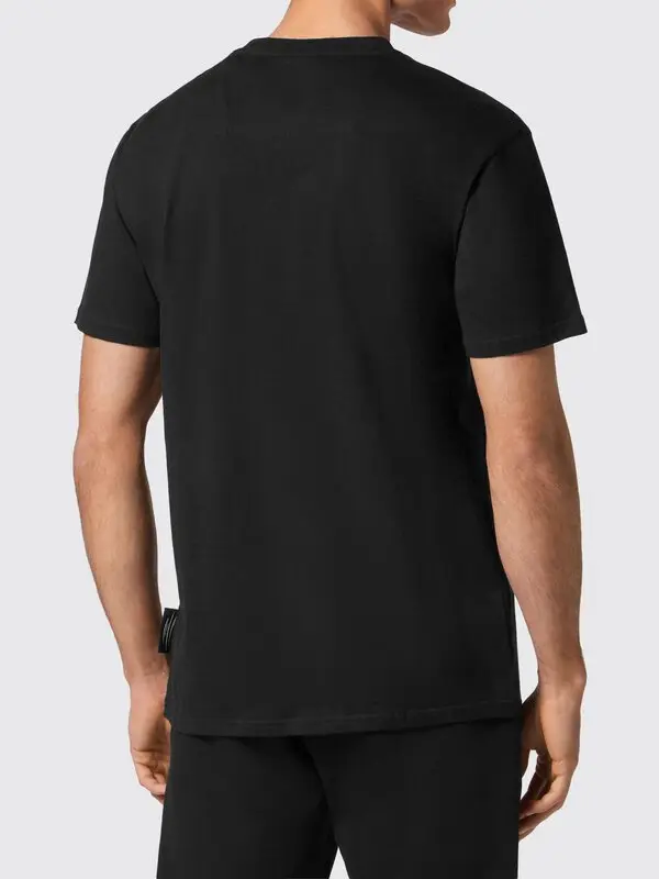 PLEIN SPORT Contrasting Graphic Print Cotton T-shirt - White 1