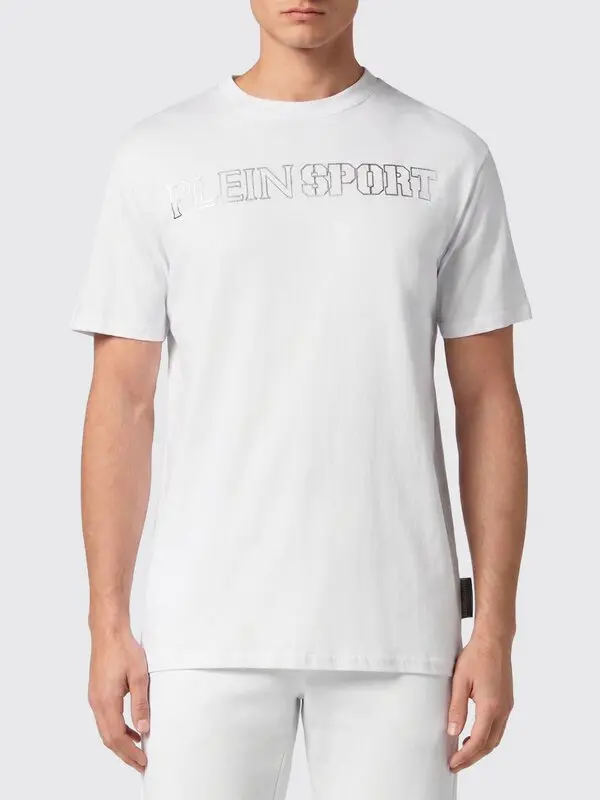 PLEIN SPORT Slim Fit Cotton T-shirt With Graphic Print And Laminated Logo