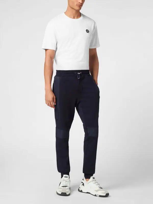 Philipp Plein Jersey Jogging Trousers With Drawstring And Welt Pockets - Blue