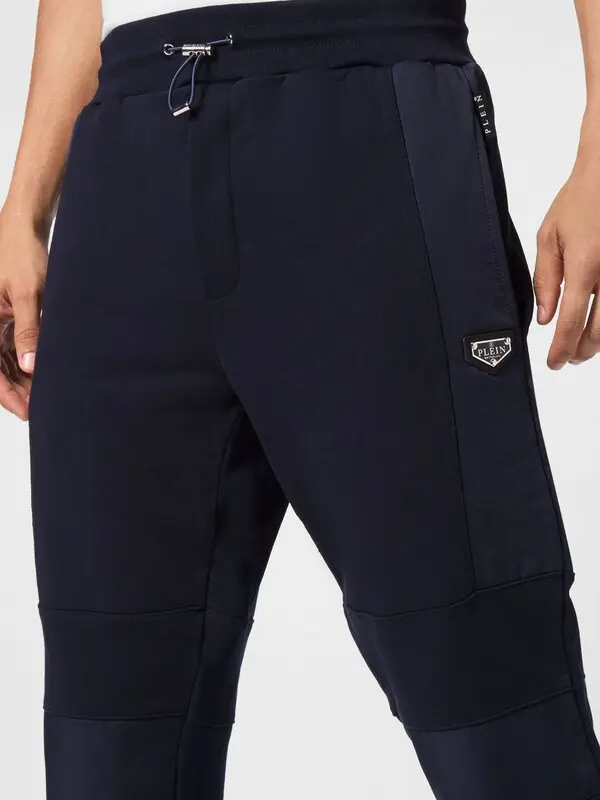 Philipp Plein Jersey Jogging Trousers With Drawstring And Welt Pockets - Blue